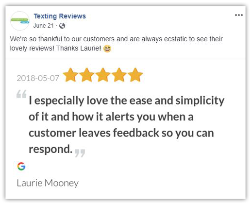 Texting Reviews: Review Generation and Online Reputation Management
